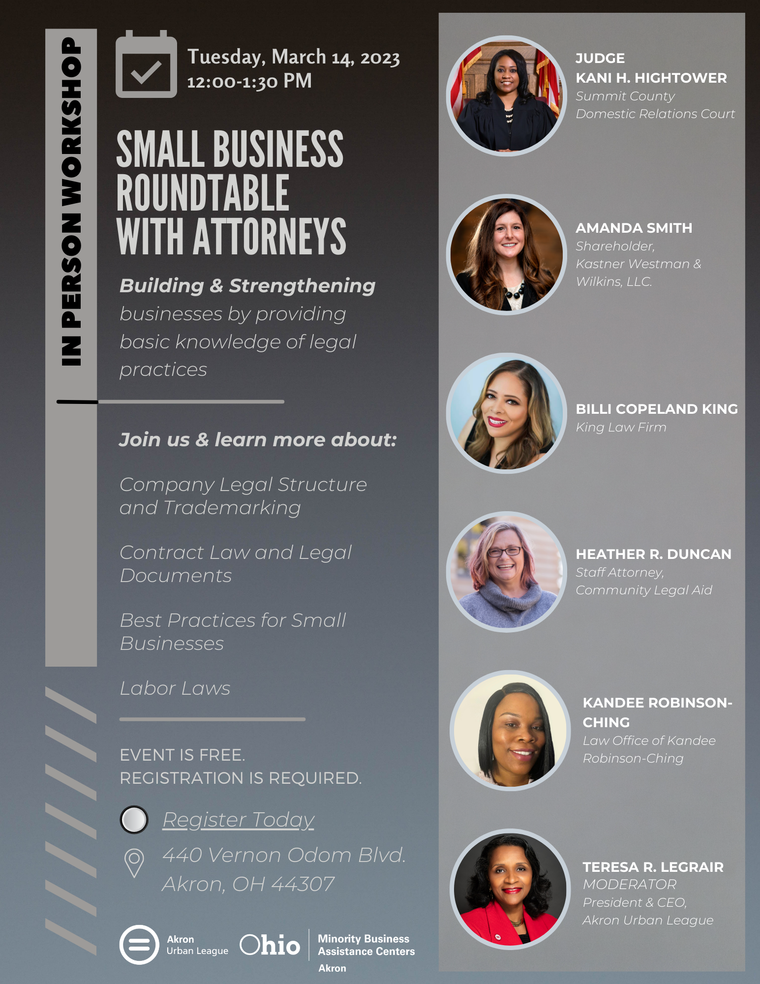 Small Business Roundtable With Attorneys - Akron Urban League